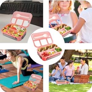 Bento | Kitchen | New Bento Pink Adultchild Sealed Four Layered Lunch ...